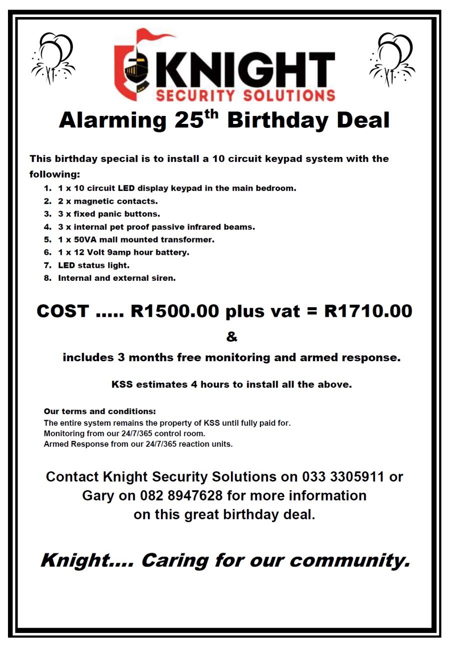 Alarming 25th Birthday Deal - HiltonVillage.co.za